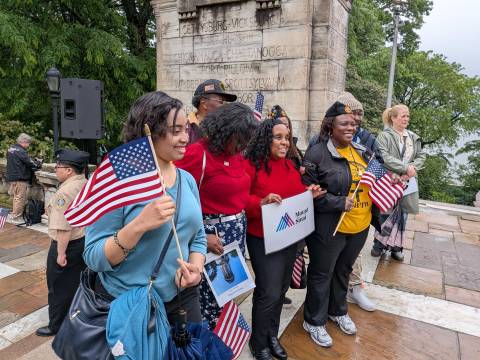 Memorial Day Wreath Laying Draws Crowd to Monument, Mamdani Too